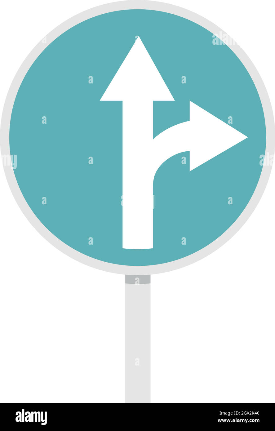 Blue Traffic Sign White Arrow Stock Vector Images - Alamy