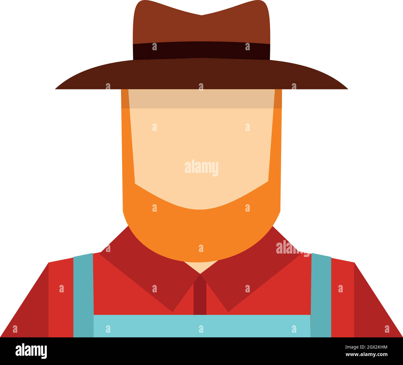 Farmer icon flat style Stock Vector Images - Alamy