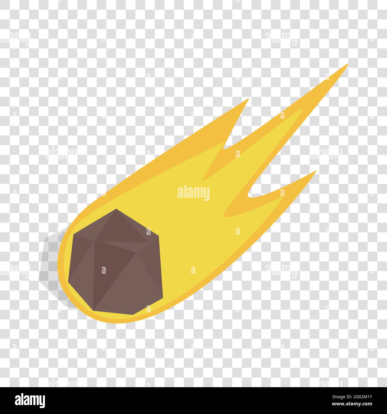 Falling meteor with long tail isometric icon Stock Vector Image & Art ...