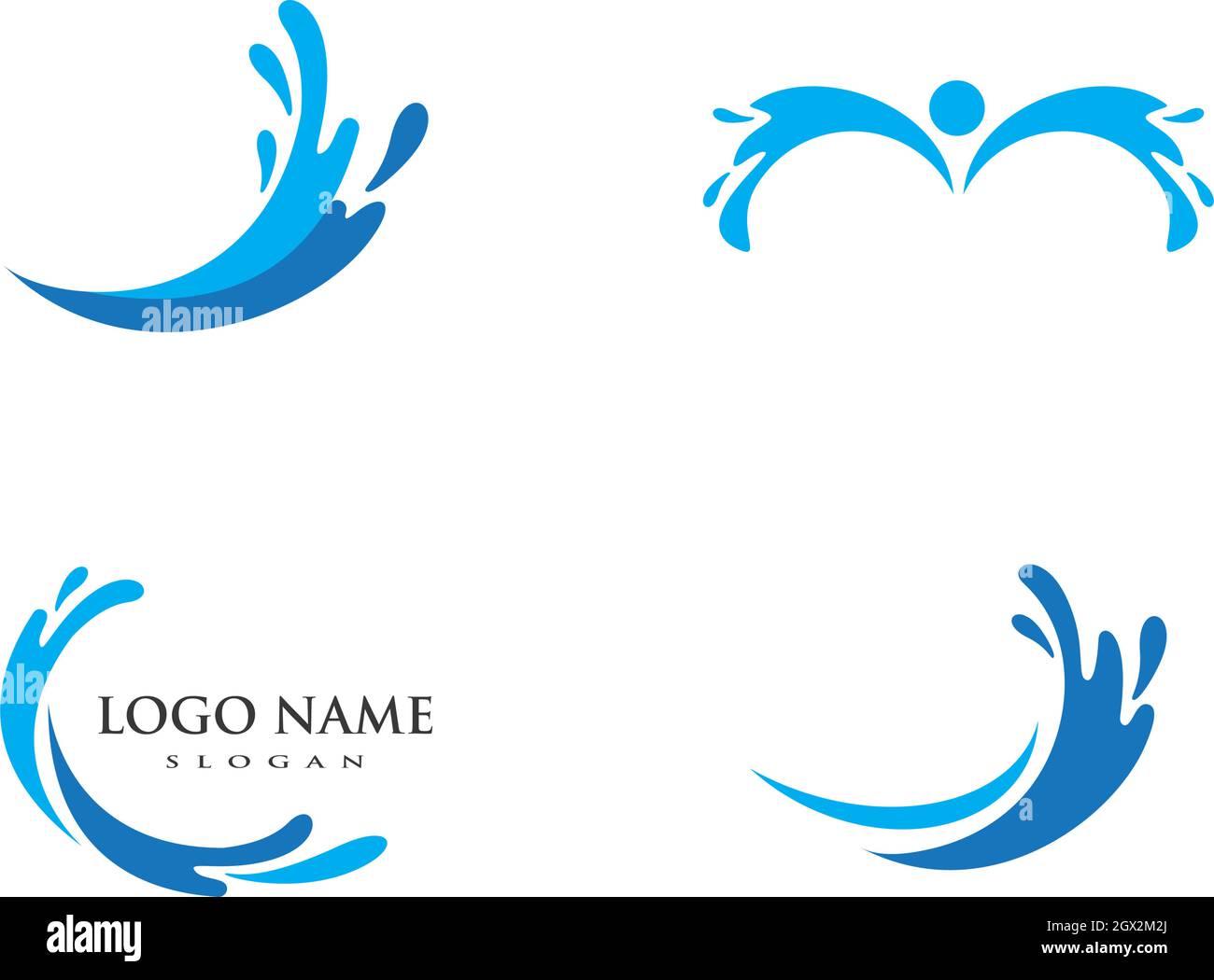 Water Wave spash symbol and icon Logo Template vector Stock Vector ...