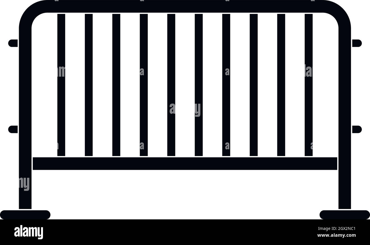Steel barrier icon, simple style Stock Vector Image & Art - Alamy