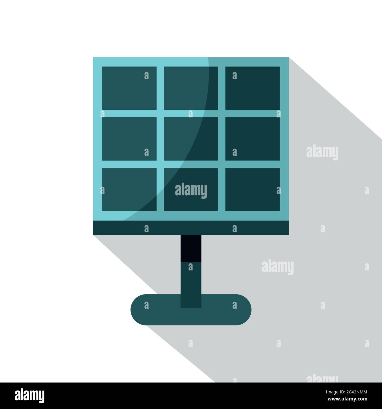 Solar battery icon, flat style Stock Vector Image & Art - Alamy