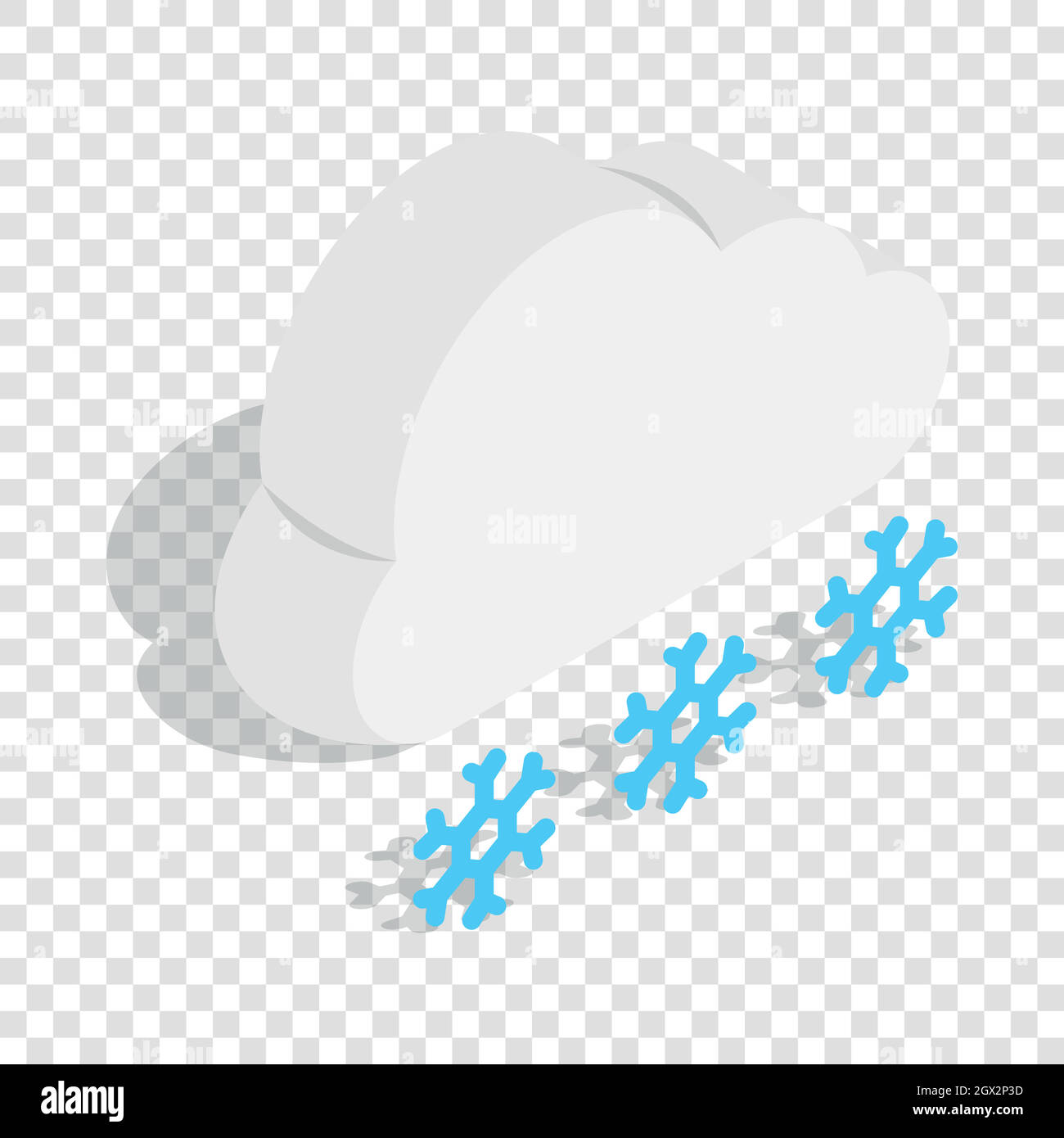 Cloud and snowflakes isometric icon Stock Vector Image & Art - Alamy