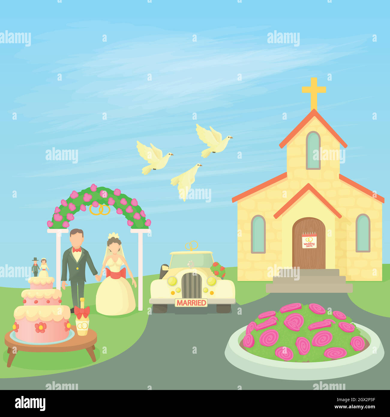 Bridal toast Stock Vector Images - Alamy