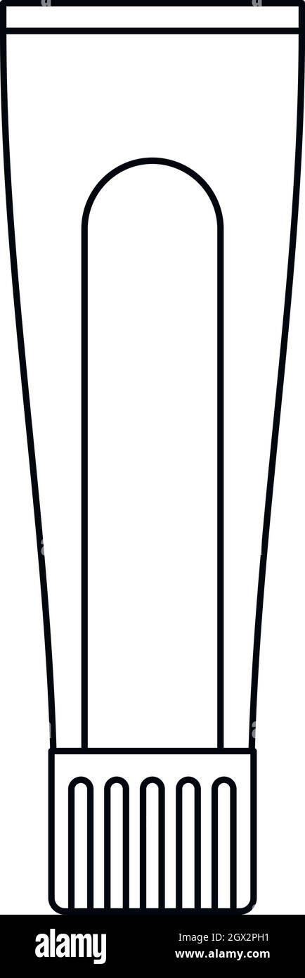 Tube of toothpaste or cream icon, outline style Stock Vector Image ...