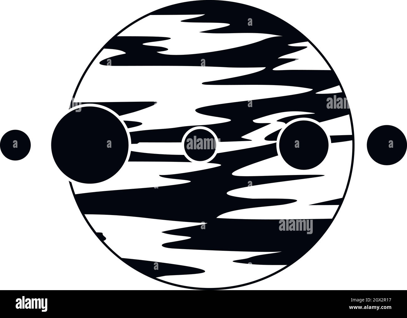 Planet and moons icon, simple style Stock Vector Image & Art - Alamy