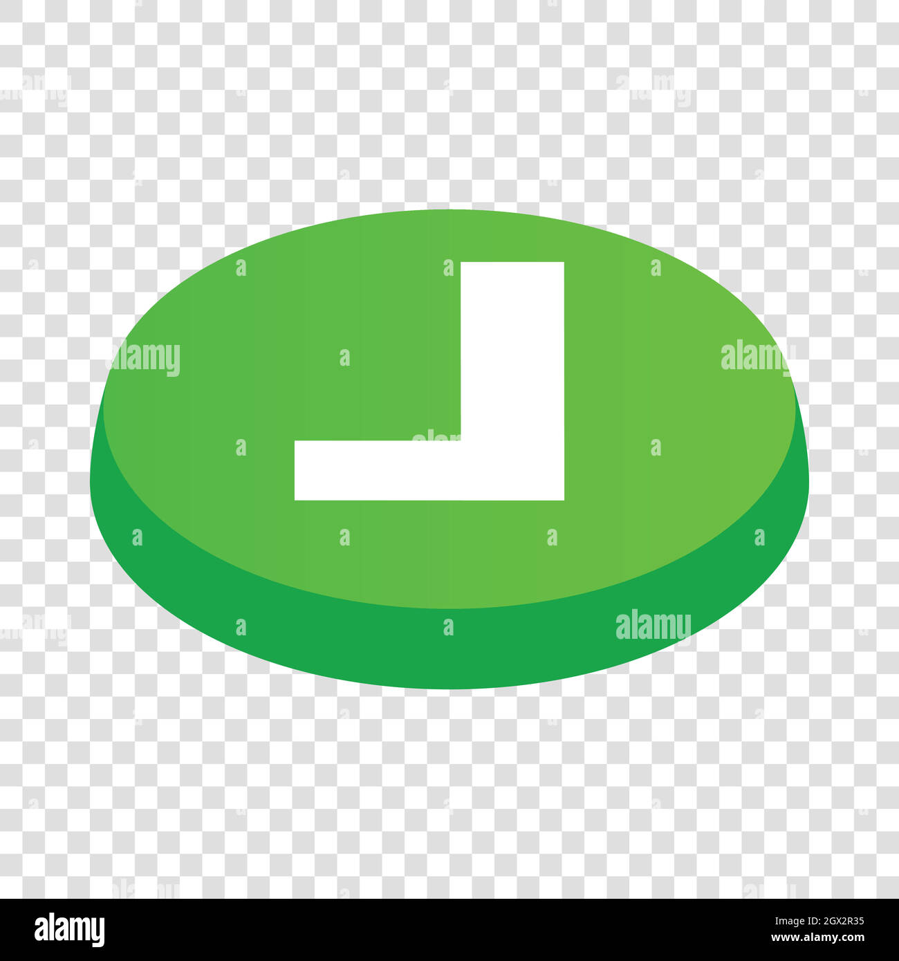 Confirmation button isometric icon Stock Vector Image & Art - Alamy