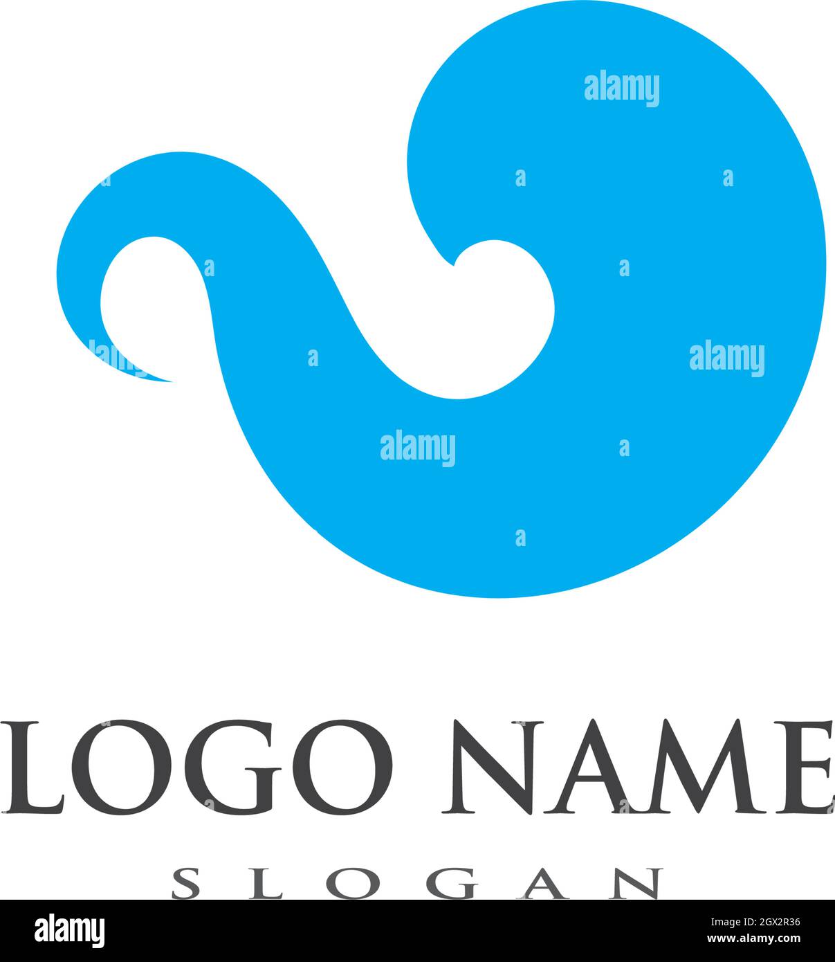 Water Wave symbol and icon Logo Template vector Stock Vector Image ...