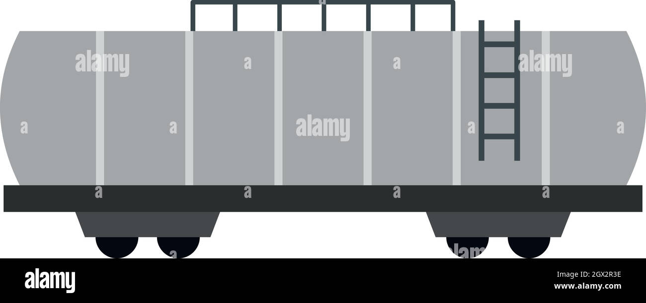 Oil railway tank icon, flat style Stock Vector Image & Art - Alamy