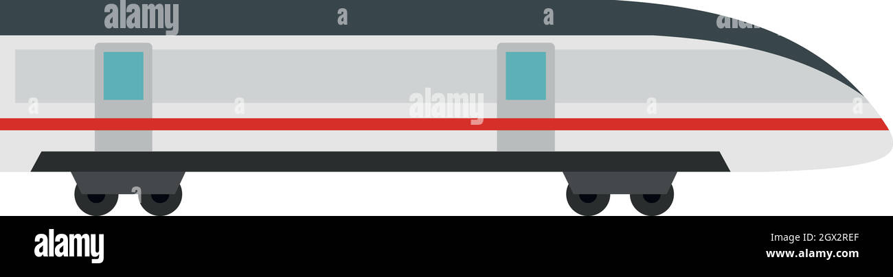 Modern high speed train icon, flat style Stock Vector Image & Art - Alamy