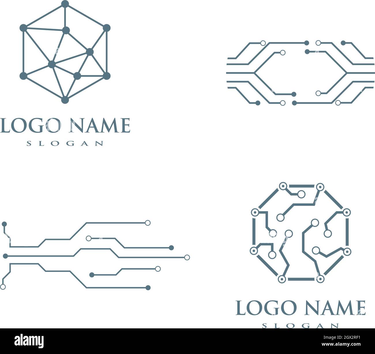 circuit technology ilustration logo vector template Stock Vector Image ...