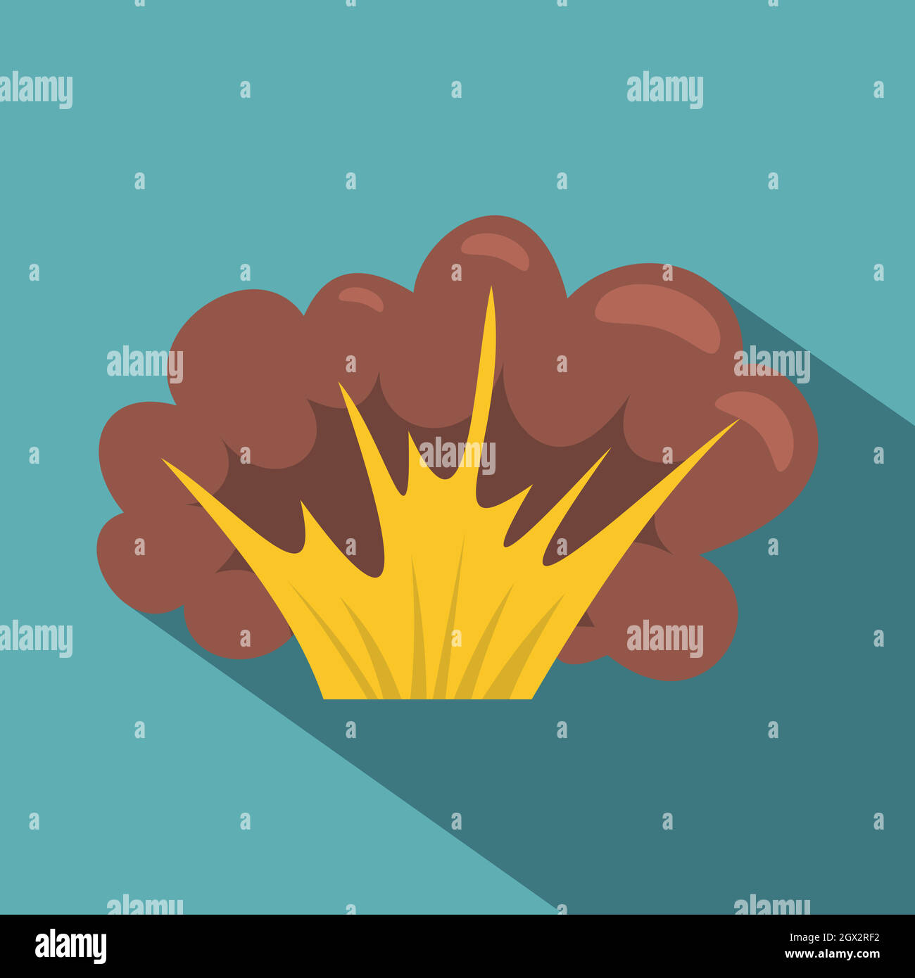 High powered explosion icon, flat style Stock Vector Image & Art - Alamy