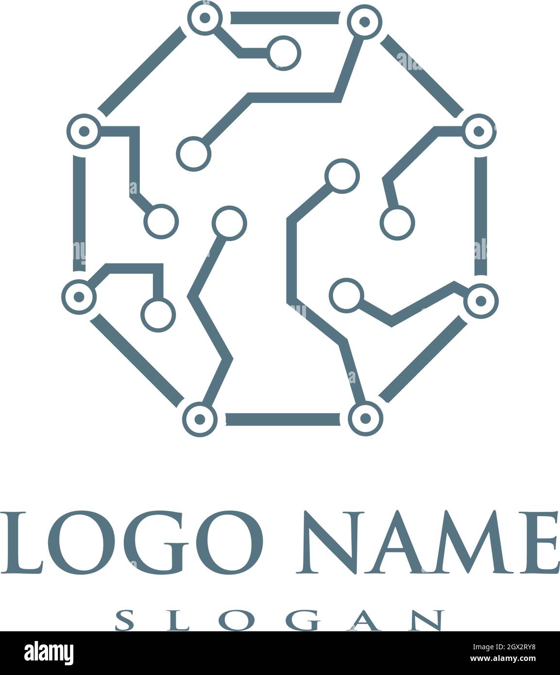 circuit technology ilustration logo vector template Stock Vector Image ...