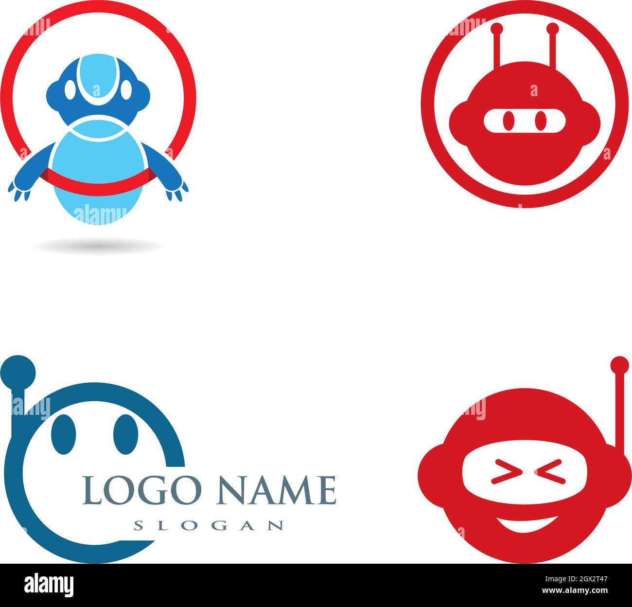 Robot logo vector template Stock Vector Image & Art - Alamy