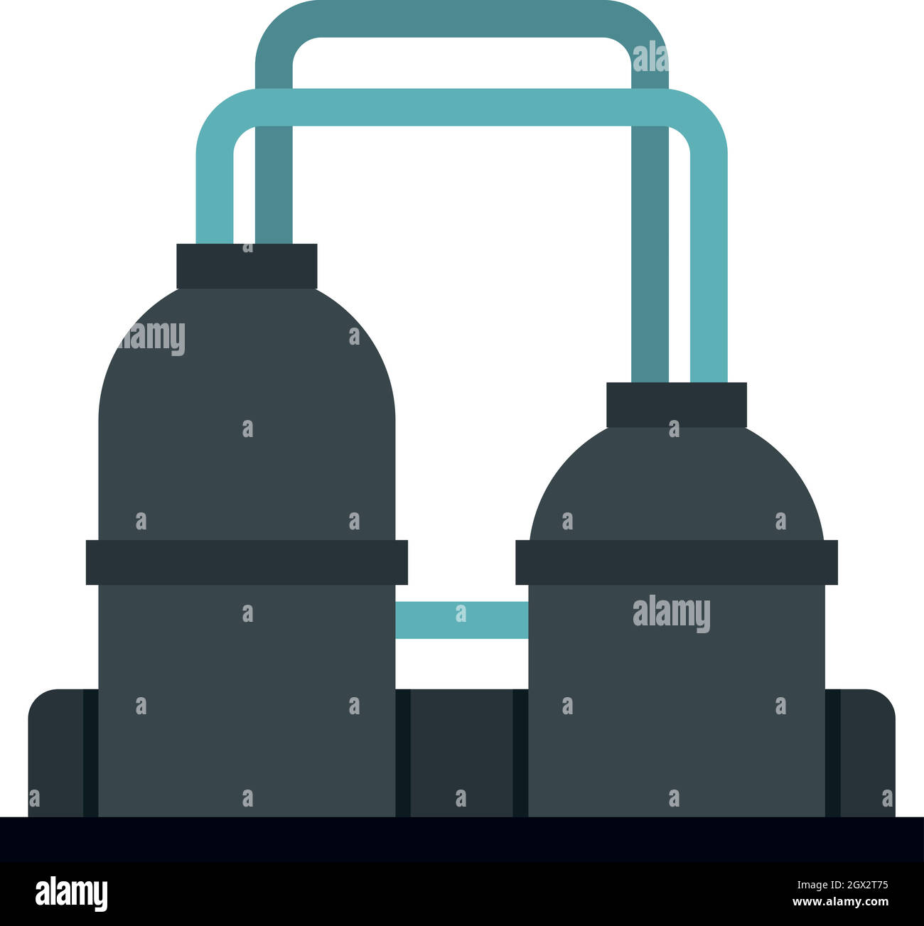 Oil refinery plant icon, flat style Stock Vector Image & Art - Alamy