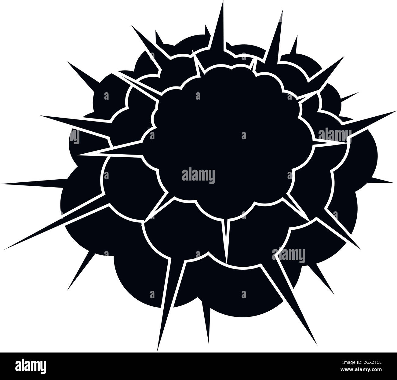 Atomic explosion icon, simple style Stock Vector Image & Art - Alamy