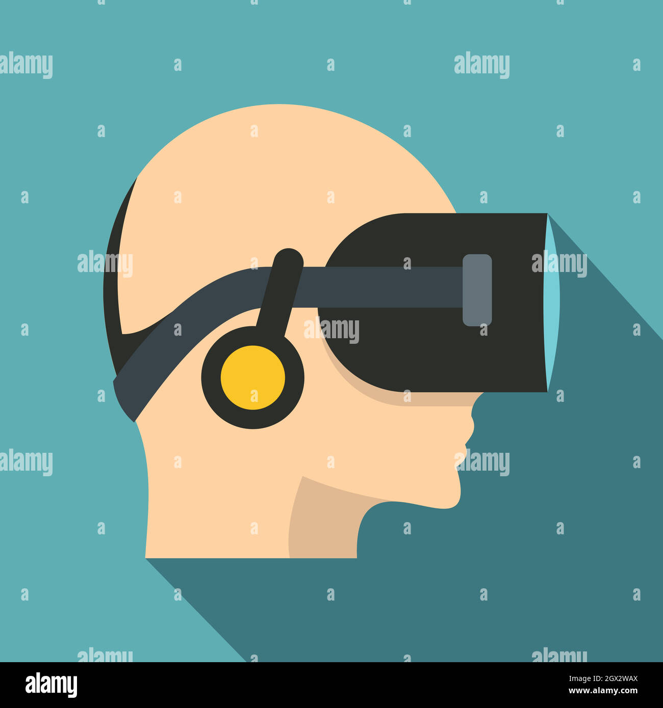 VR headset icon, flat style Stock Vector Image & Art - Alamy