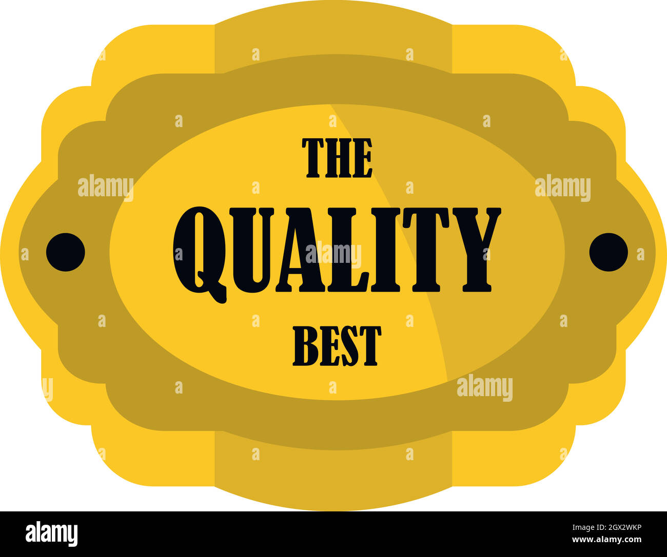 Golden quality label icon, flat style Stock Vector Image & Art - Alamy