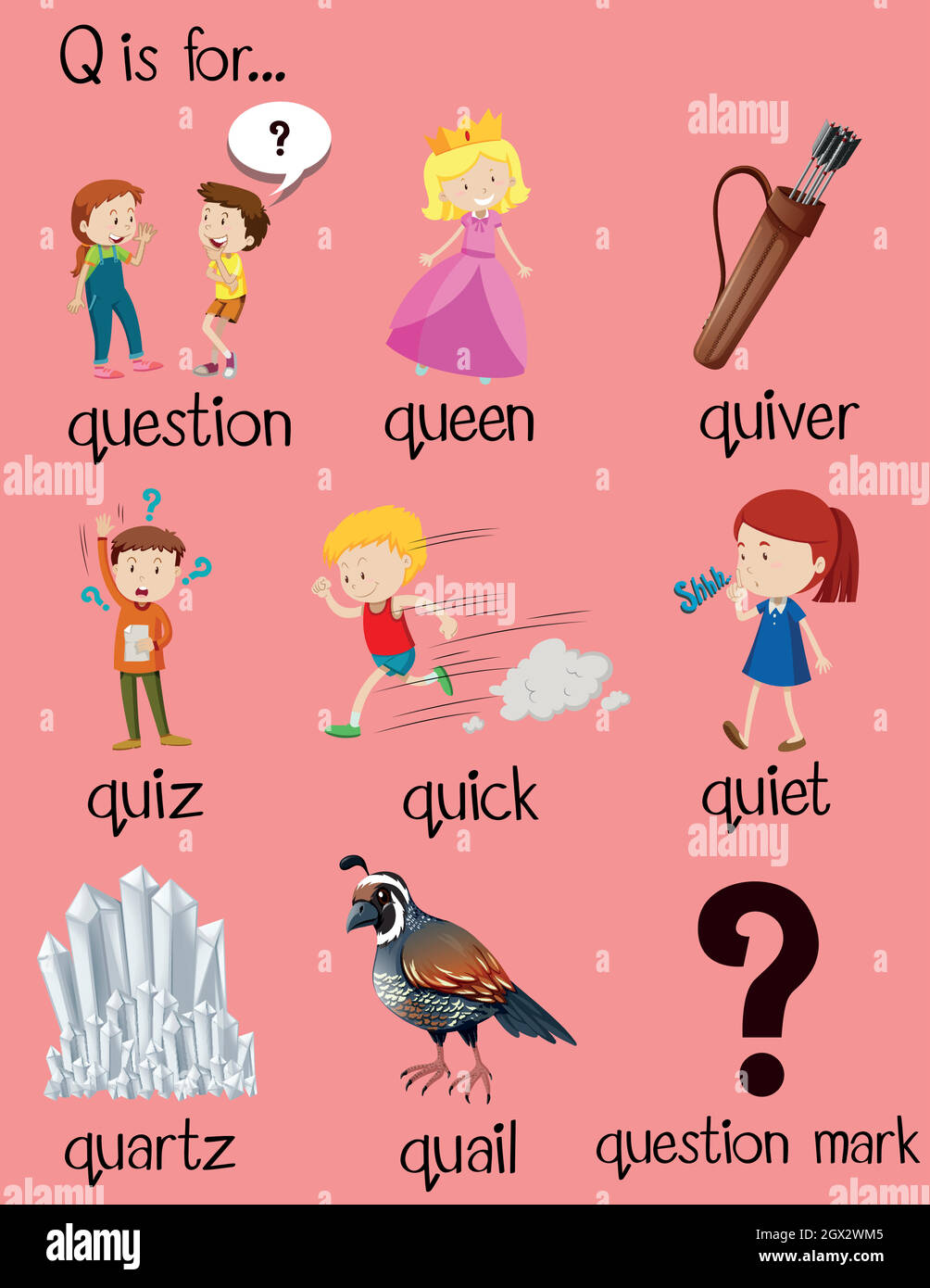 Many words begin with letter Q Stock Vector Image & Art - Alamy
