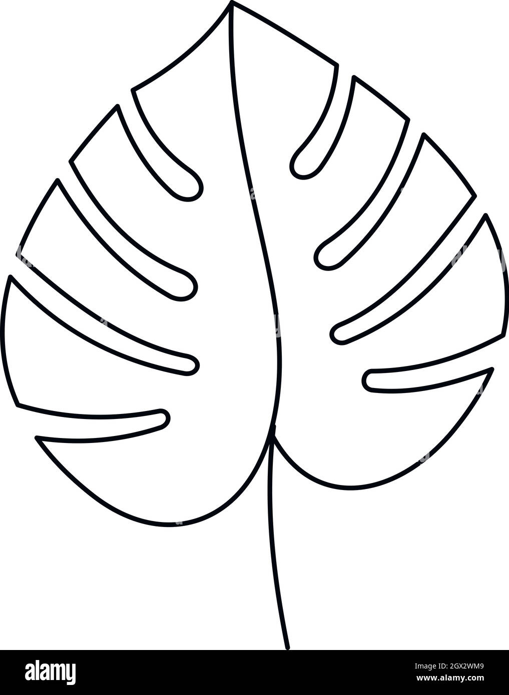 Monstera leaf outline hi-res stock photography and images - Alamy