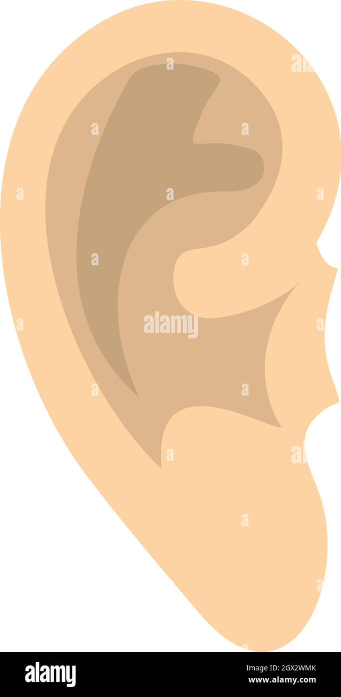 Human ear icon, flat style Stock Vector Image & Art - Alamy