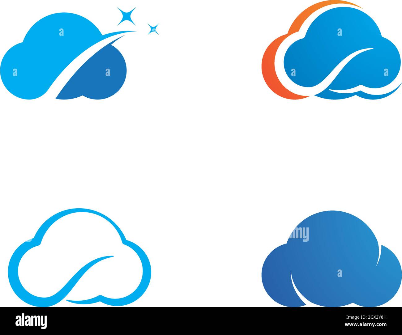 cloud vector logo template design vector Stock Vector Image & Art - Alamy