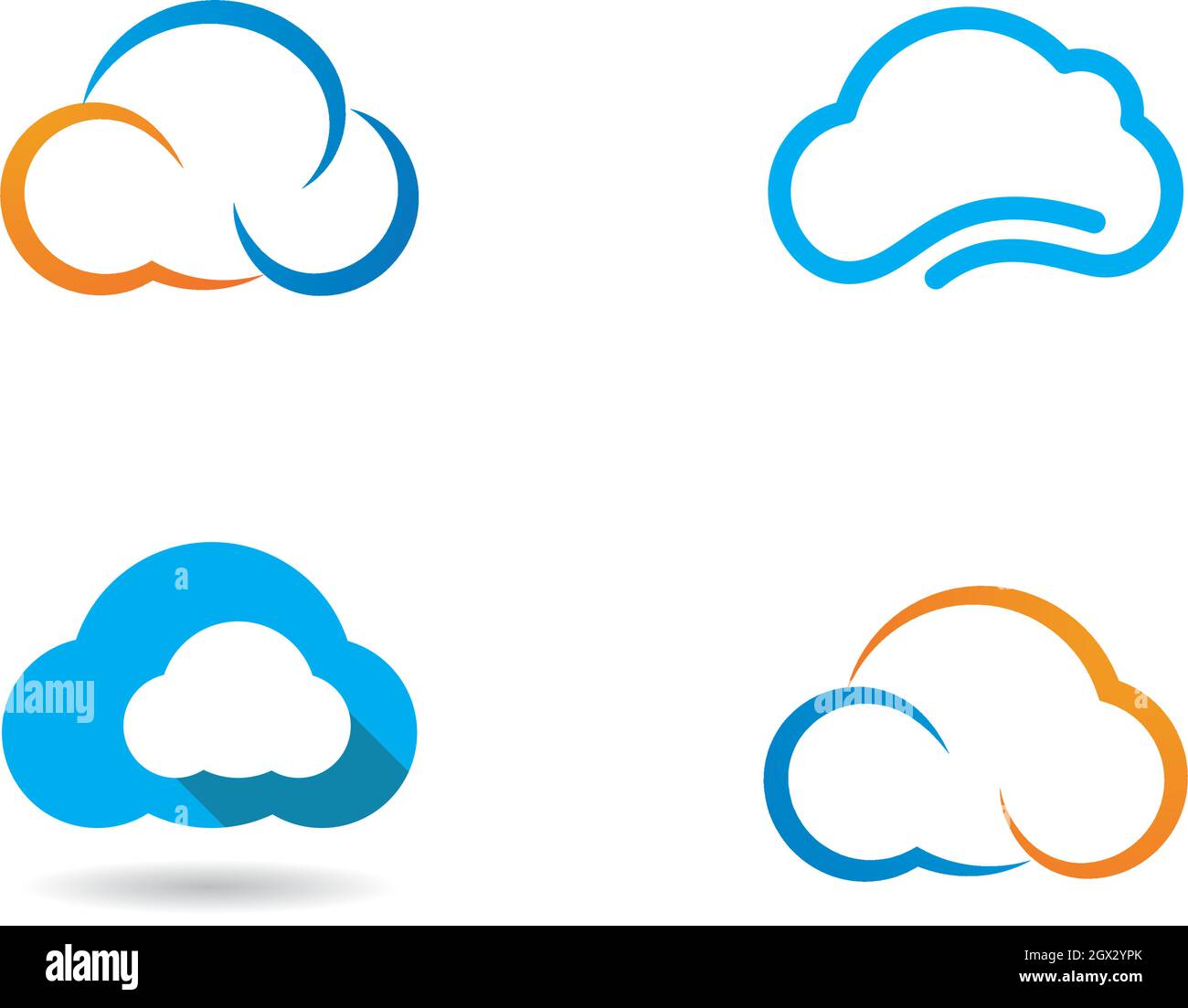 cloud vector logo template design vector Stock Vector Image & Art - Alamy