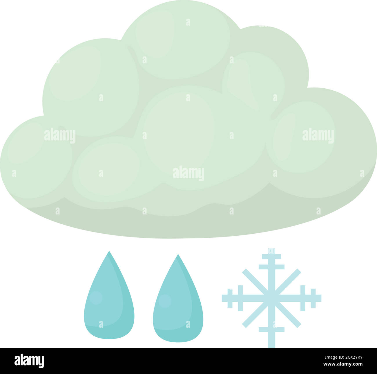 Rain snow icon Stock Vector Images - Alamy