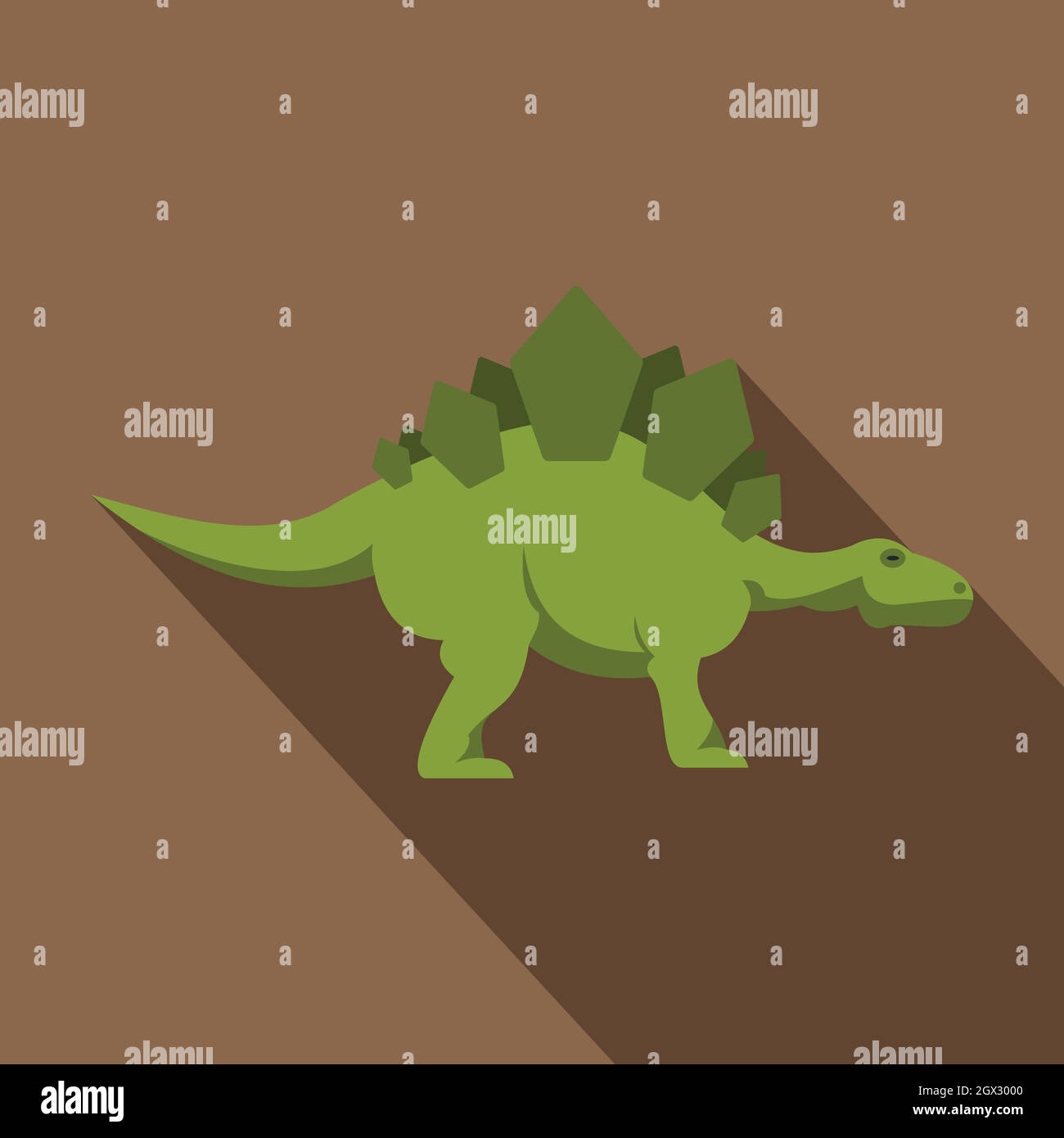 Green stegosaurus dinosaur icon, flat style Stock Vector Image & Art - Alamy