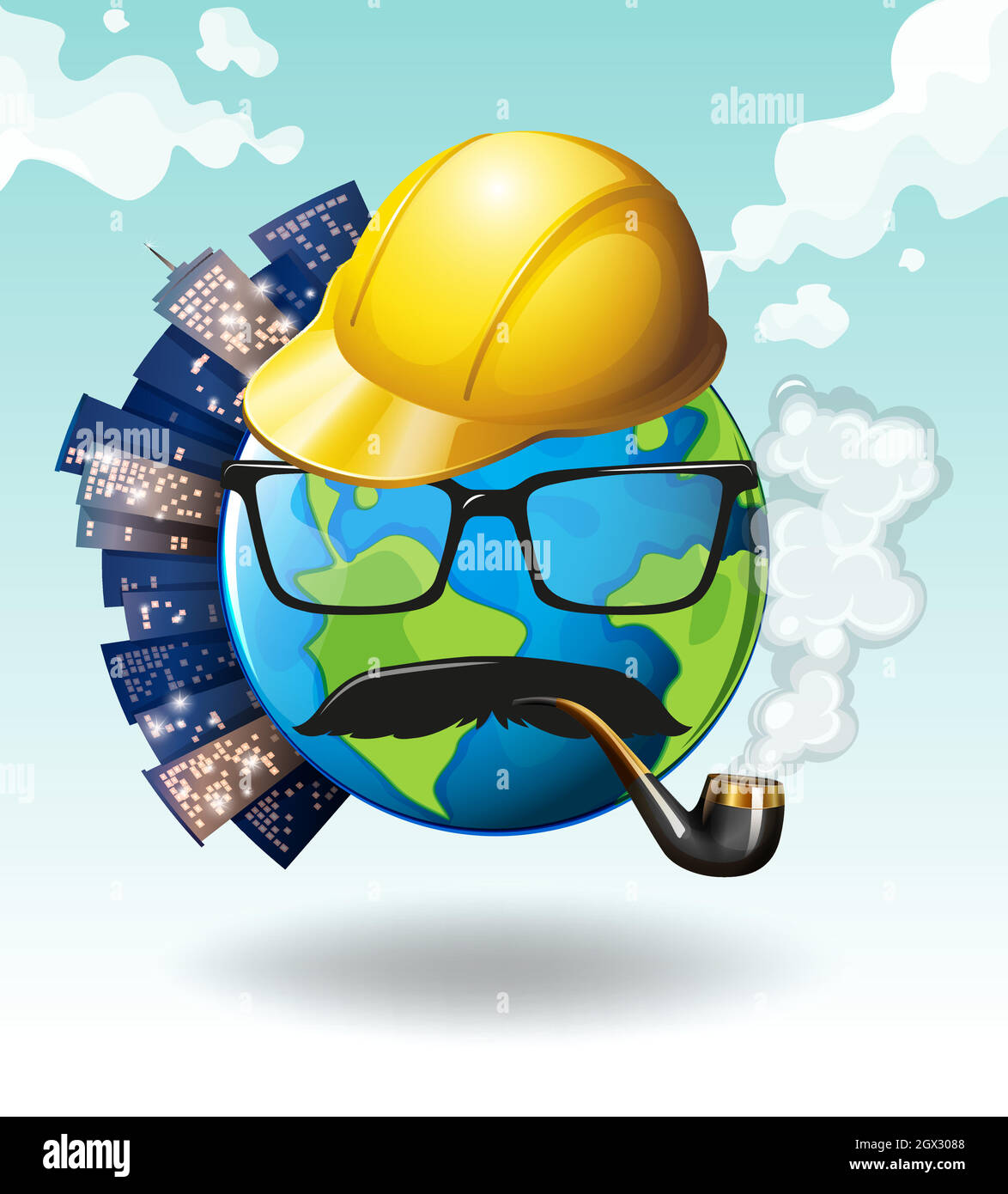 Office pollution Stock Vector Images - Alamy