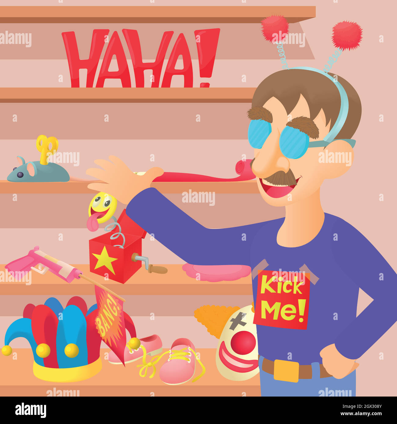 April fools day concept, cartoon style Stock Vector Image & Art - Alamy