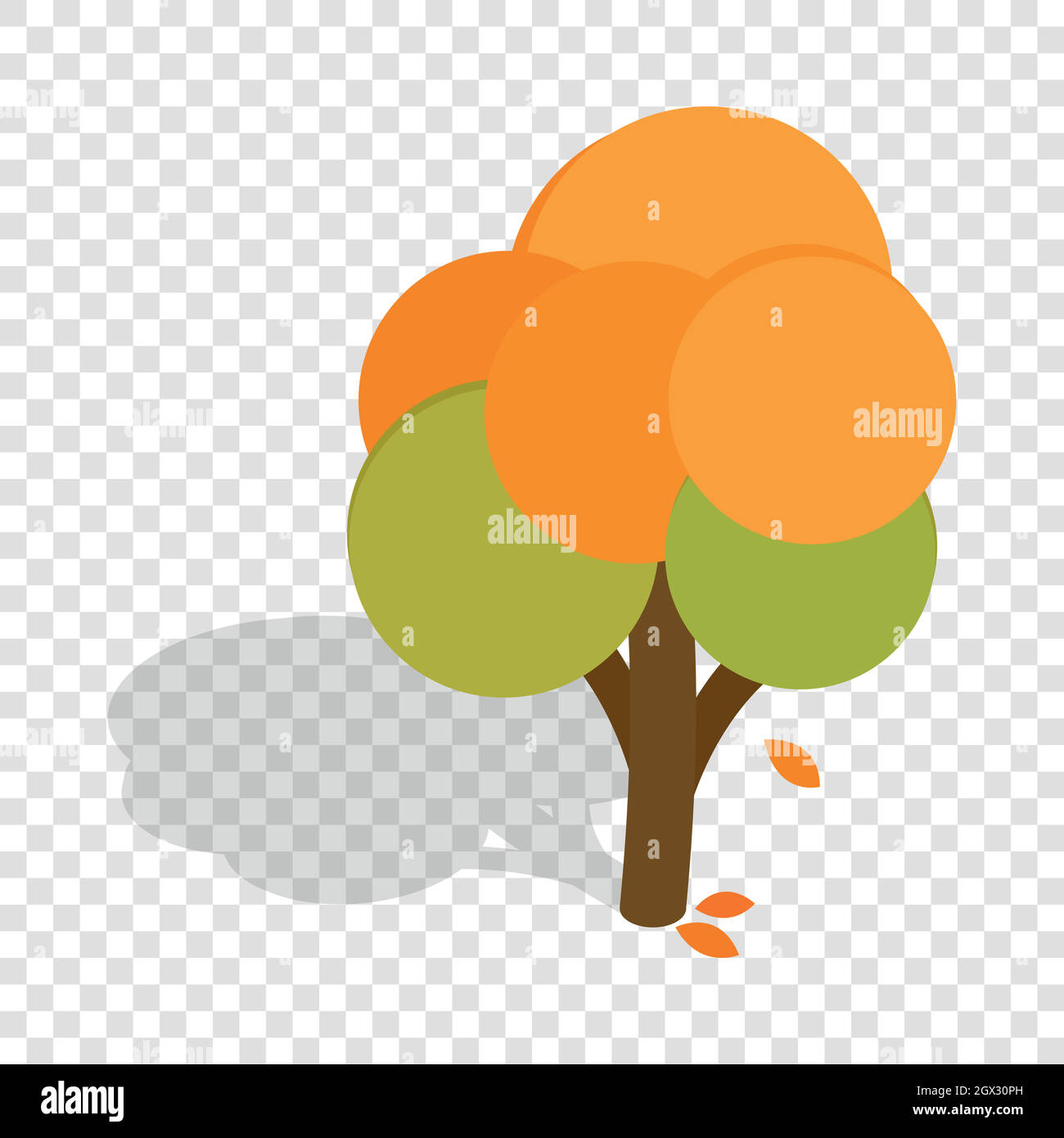 Autumn tree isometric icon Stock Vector Image & Art - Alamy