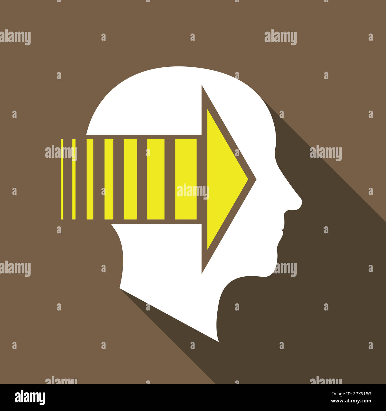 Thinking flat icon hi-res stock photography and images - Alamy