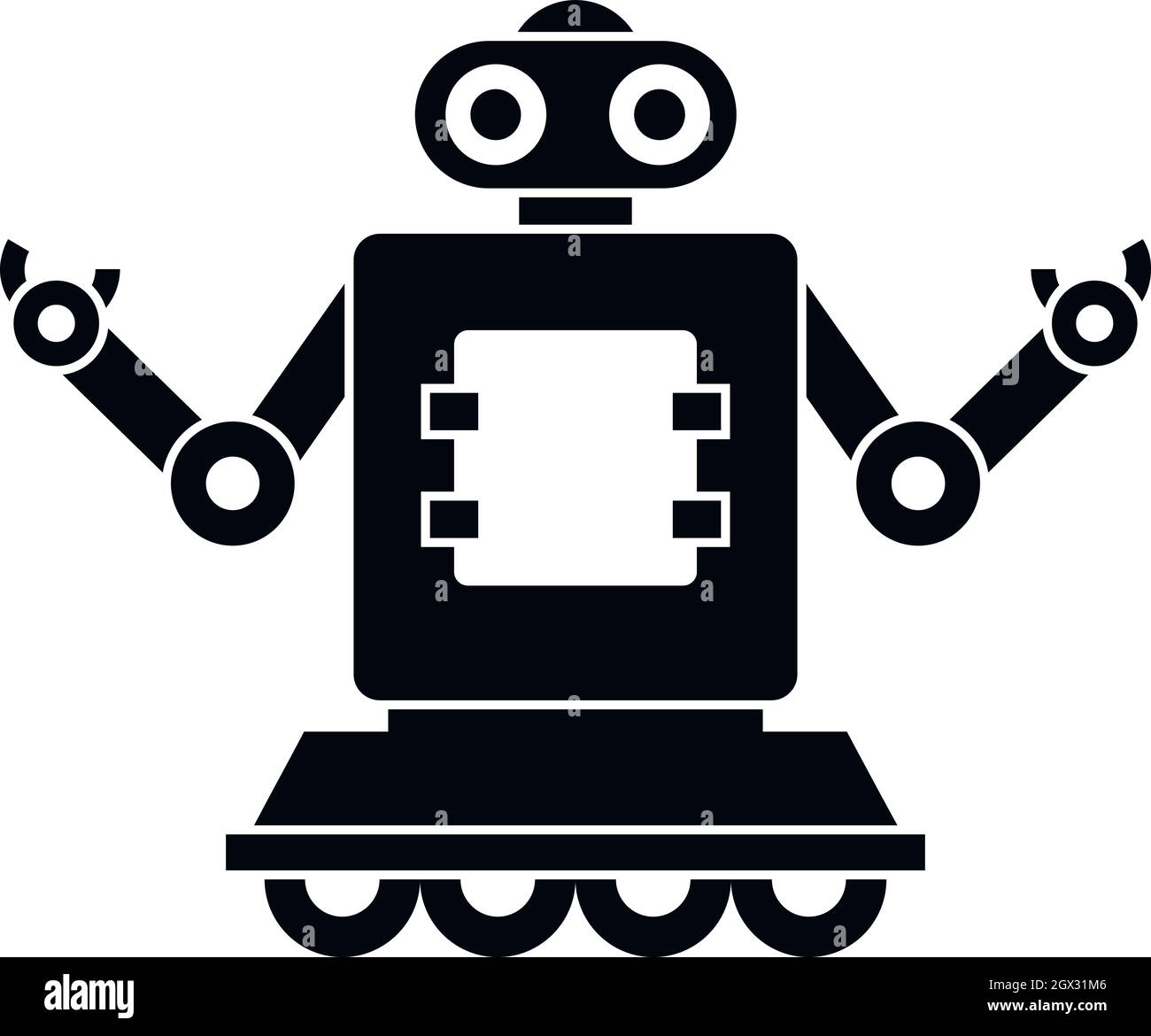 Humanoid robot on wheels Stock Vector Images - Alamy