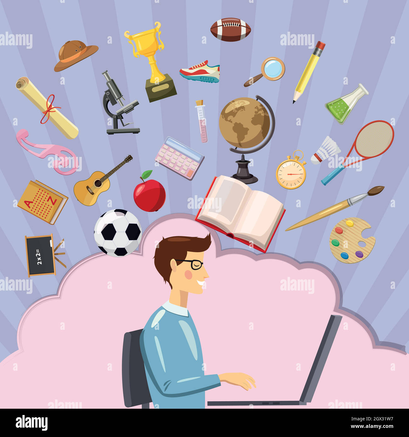 Student education vector illustration Stock Vector Images - Alamy