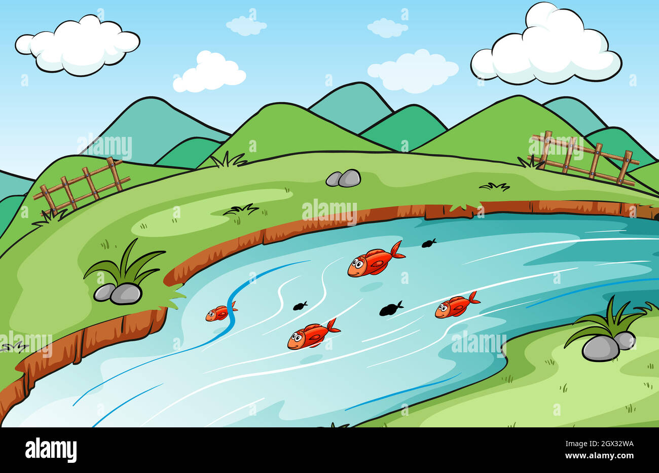 Surrounding scenery Stock Vector Images - Alamy