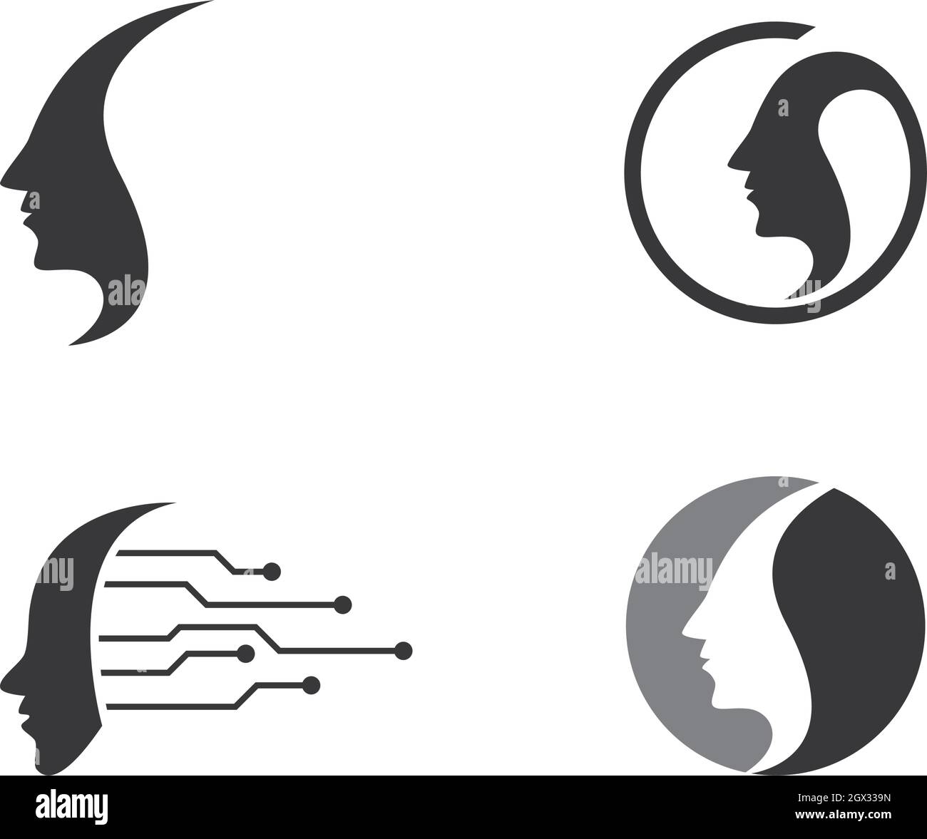 Face ilustration logo vector template Stock Vector Image & Art - Alamy