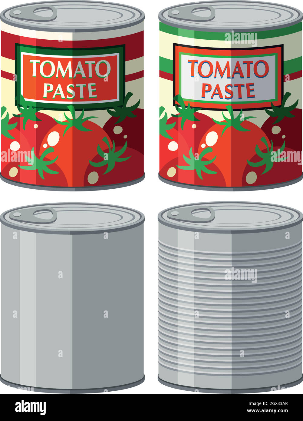 Aluminum can with and without label Stock Vector Image & Art - Alamy