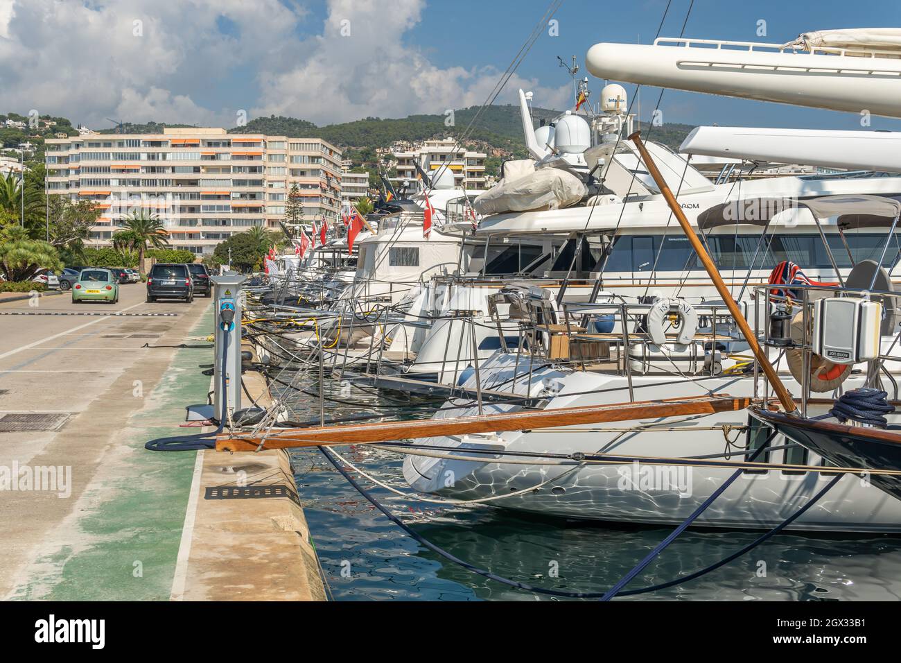 Puerto Portals, Spain; october 02 2021: General view of the touristic ...