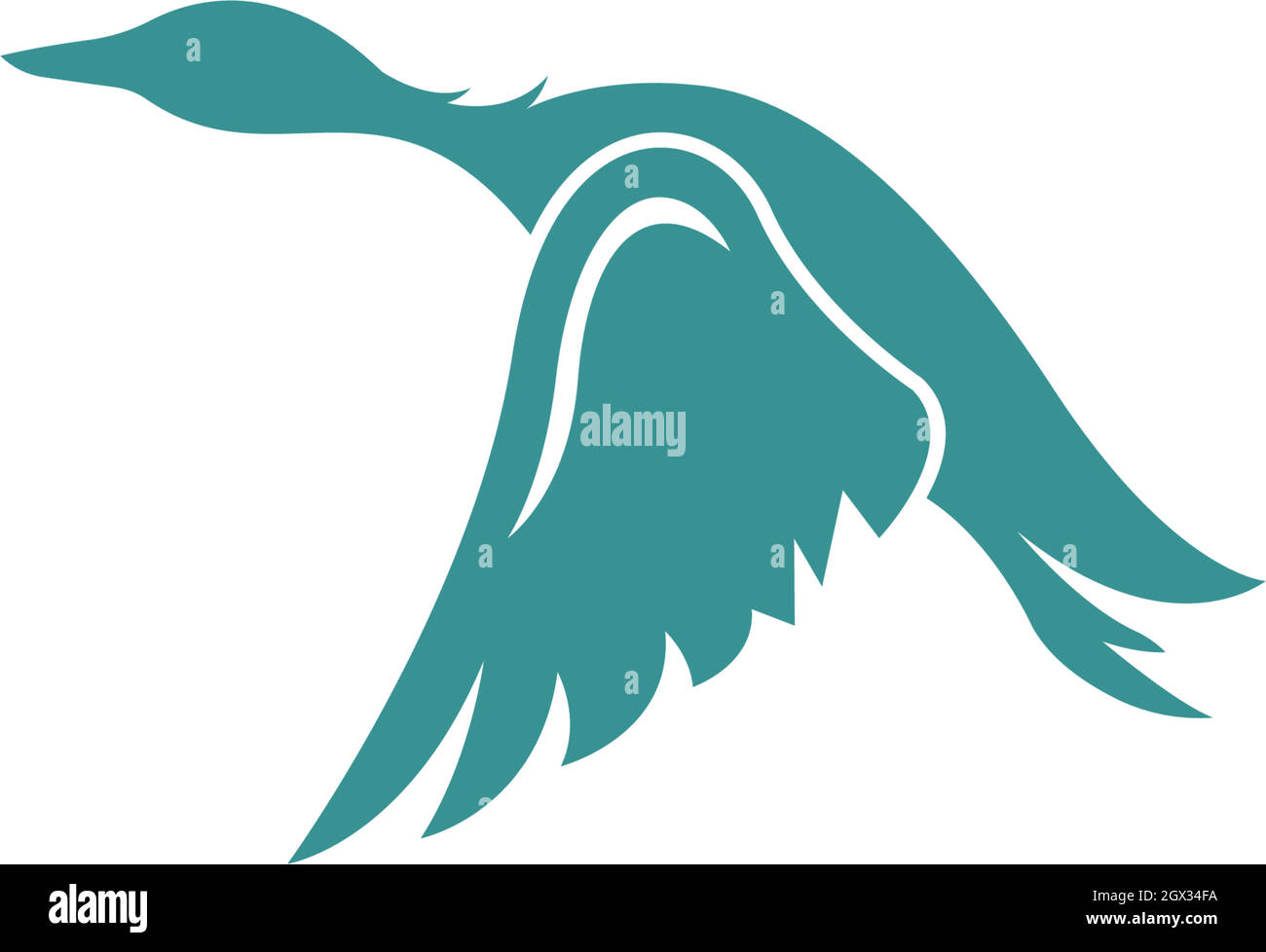 Duck icon logo design concept template illustration Stock Vector Image ...