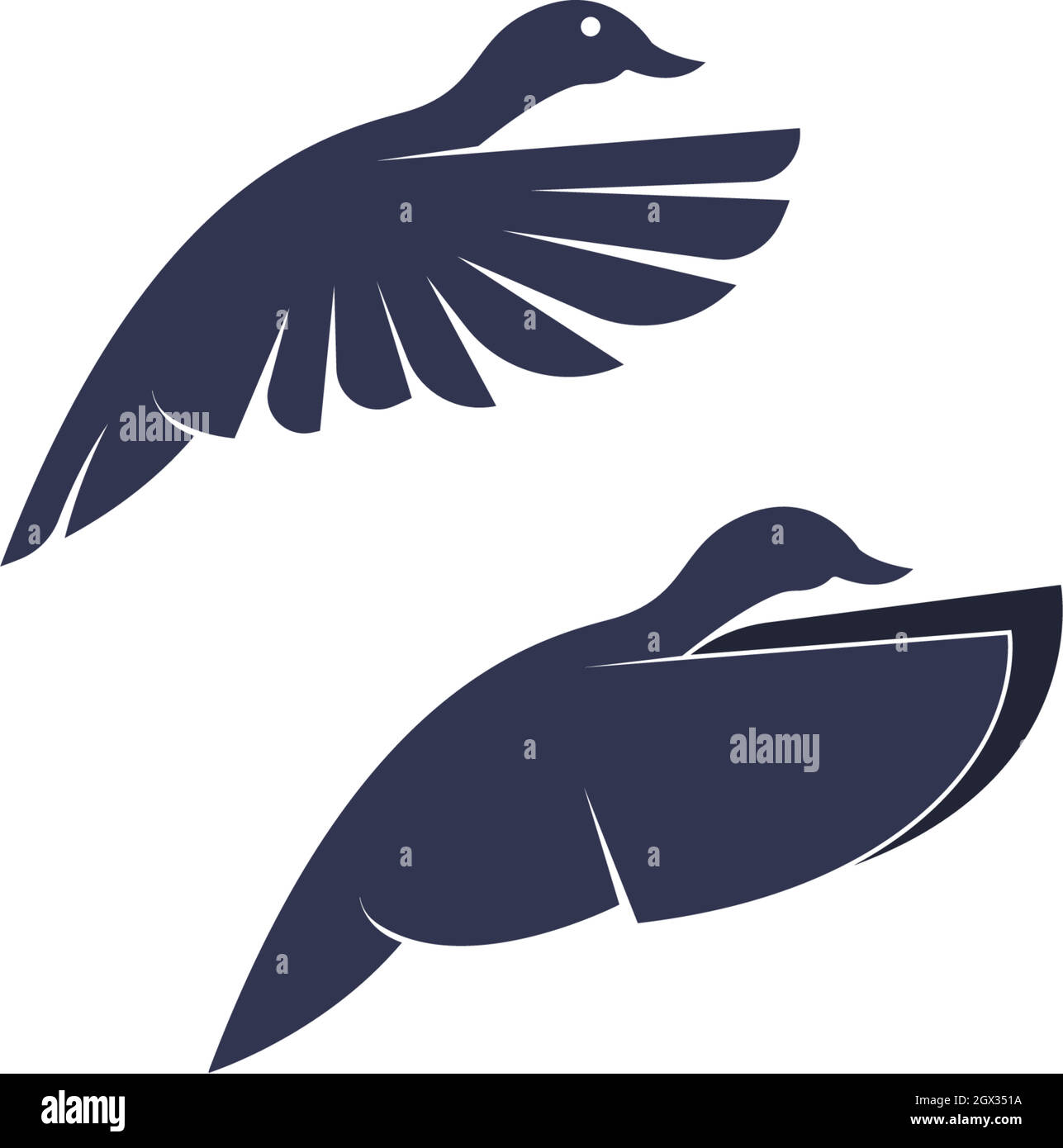 Duck icon logo design concept template illustration Stock Vector Image ...