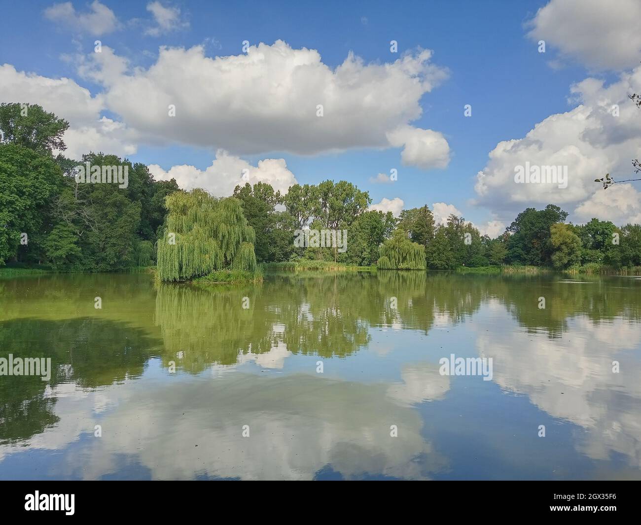 A Pond In The Park At The Palace In Nieborów Stock Photo - Alamy