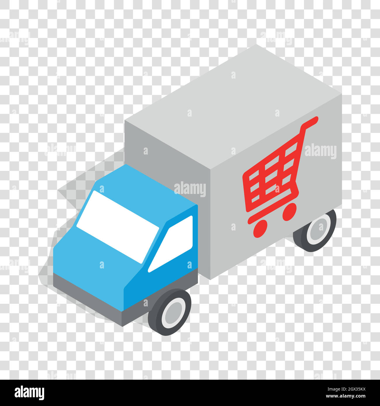 Illustration delivery truck package Stock Vector Images - Alamy