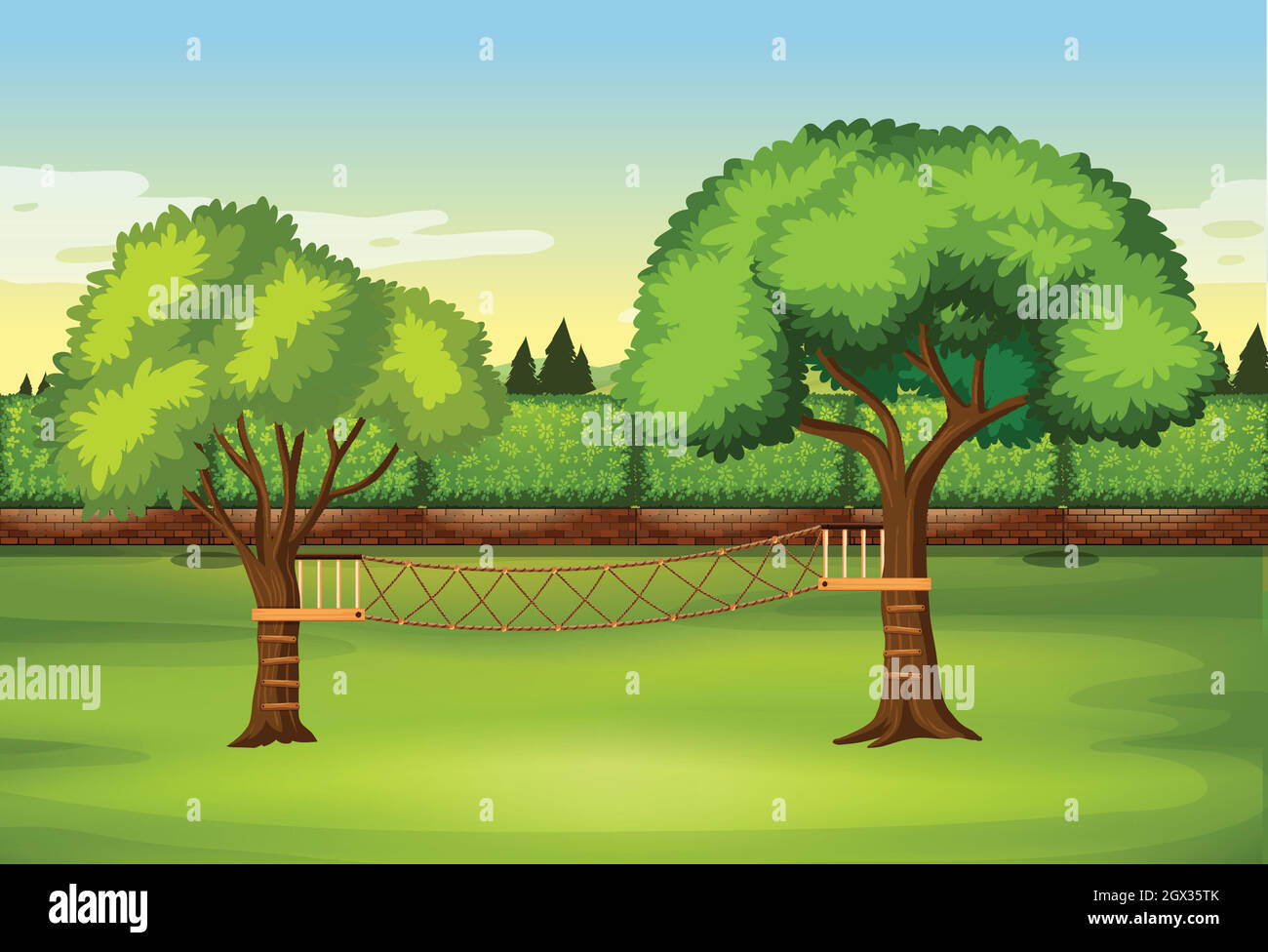 Ladder in the forest Stock Vector Images - Alamy