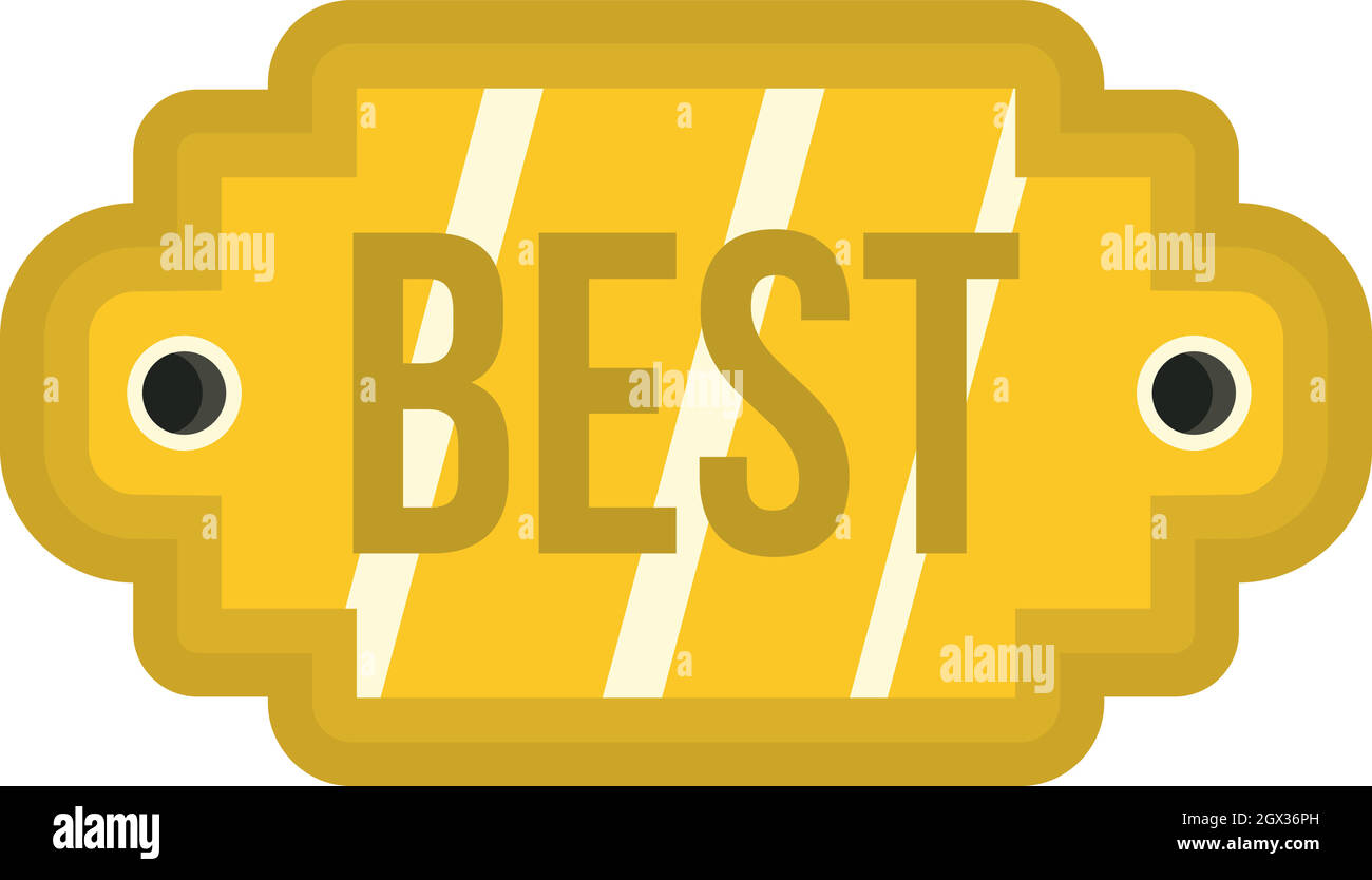 Golden label with the Best inscription icon Stock Vector Image & Art ...
