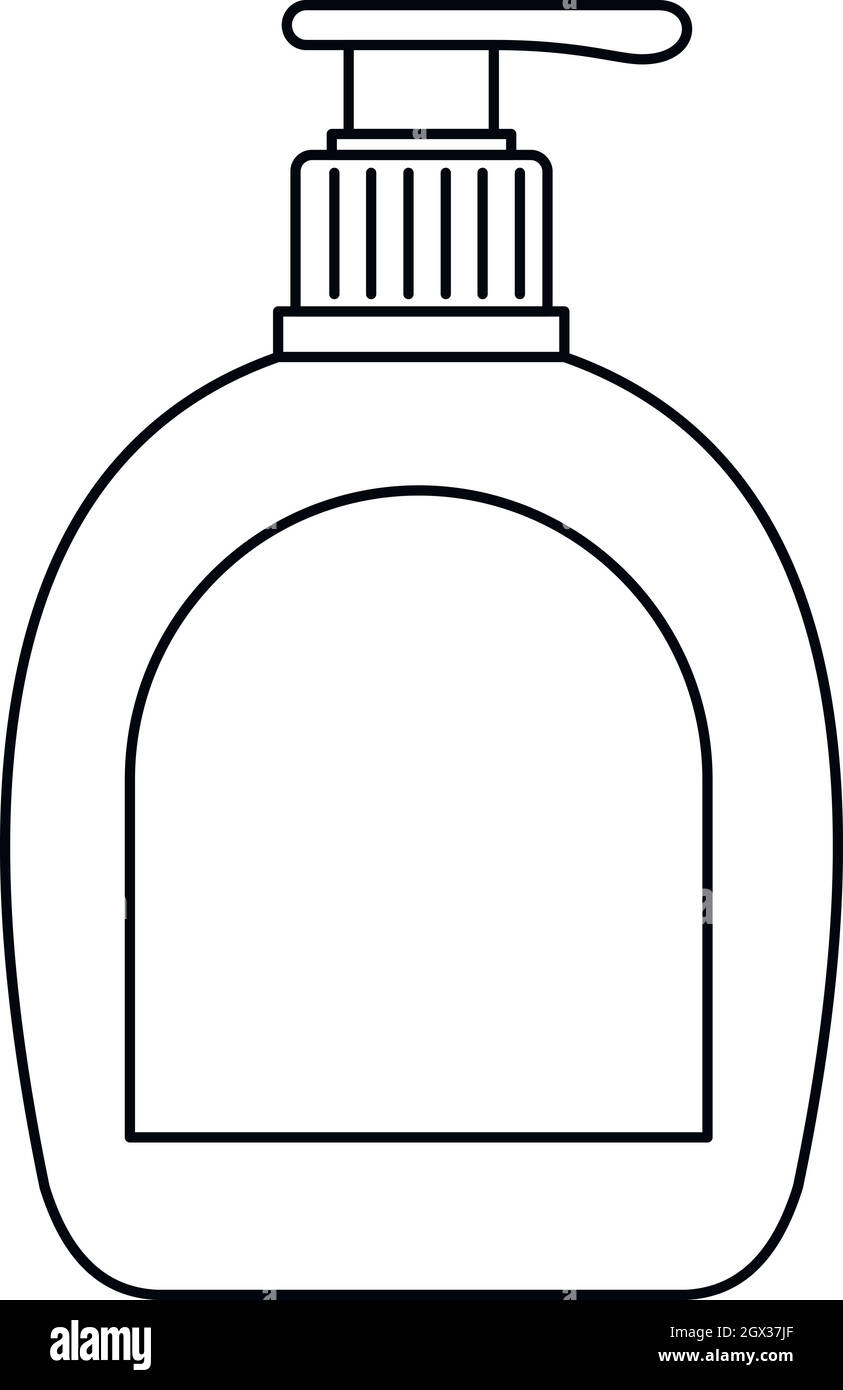 Soap bottle icon, outline style Stock Vector Image & Art - Alamy