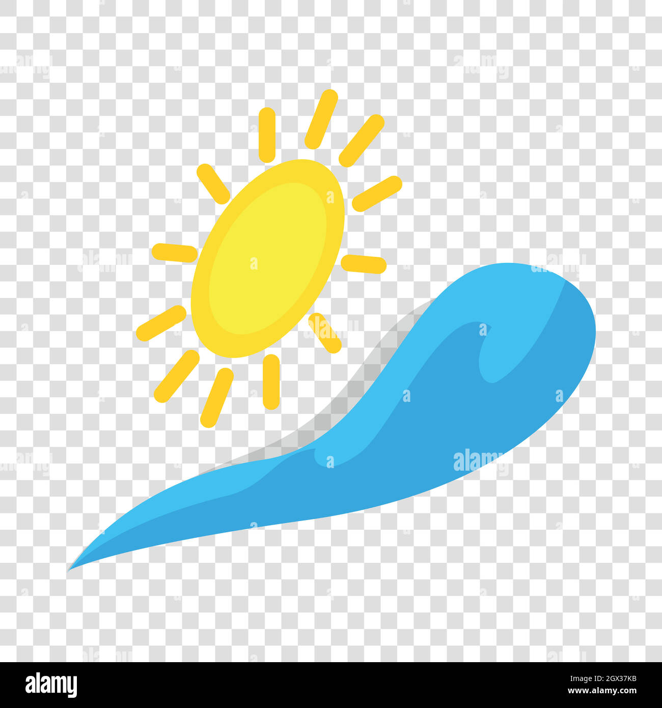 Wave ocean sun Stock Vector Images - Alamy