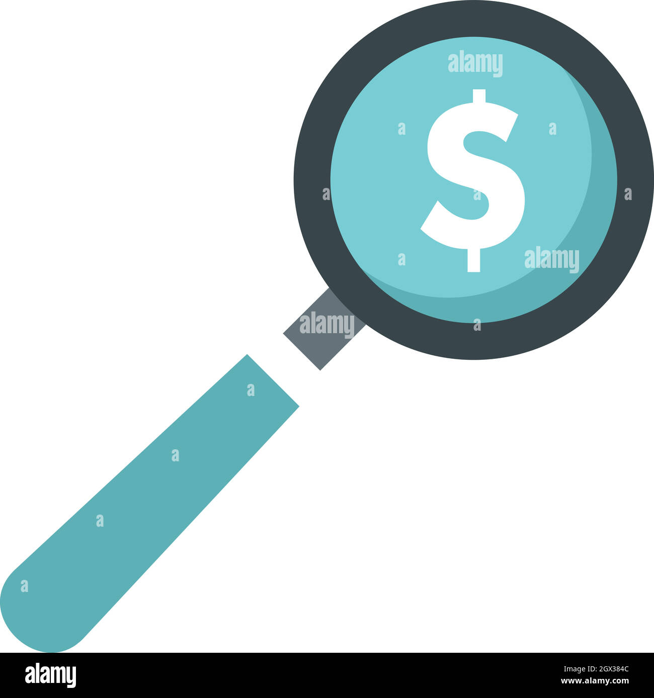 Magnifier icon, flat style Stock Vector Image & Art - Alamy