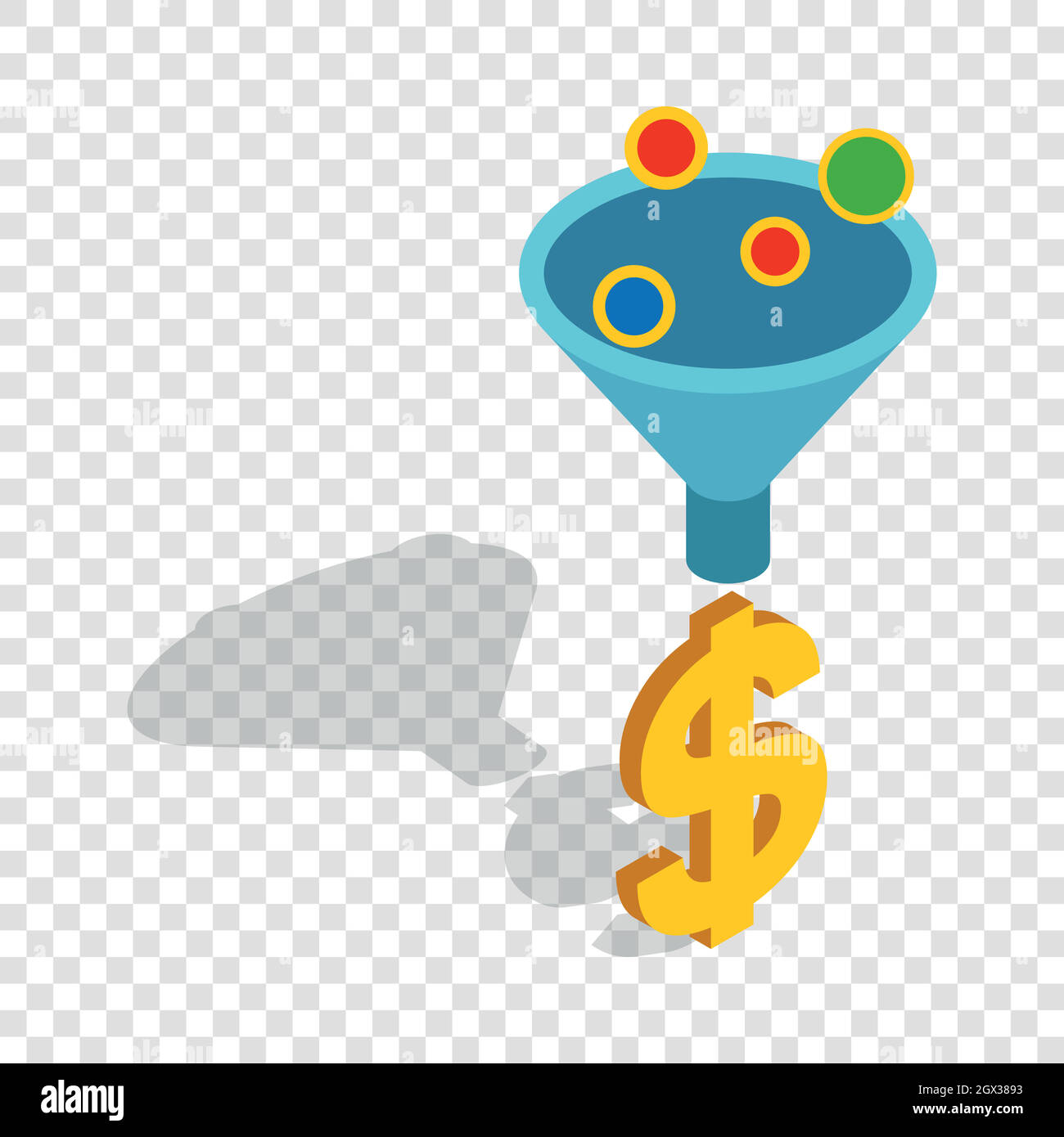 Sales funnel isometric icon Stock Vector Image & Art - Alamy