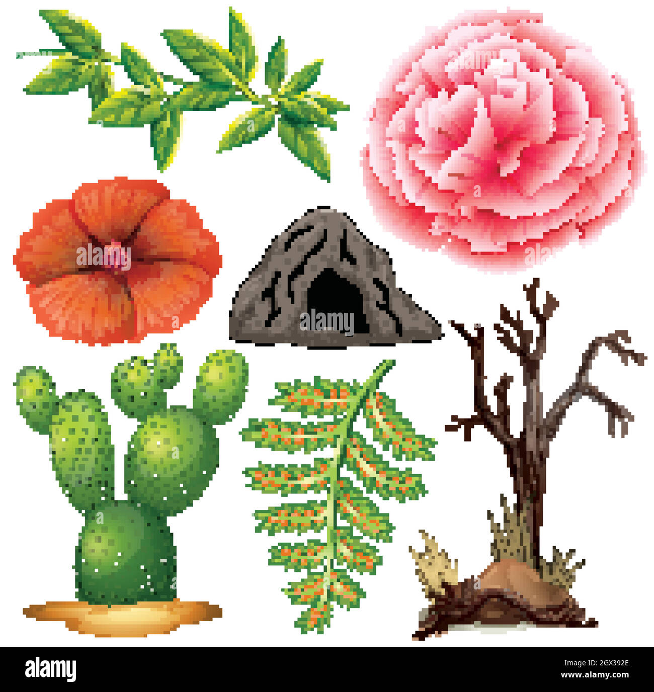 Isolated set group objects Stock Vector Images - Alamy